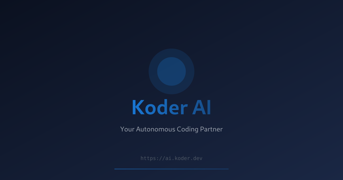 Koder AI — Your Autonomous Coding Partner